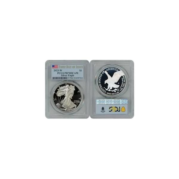2023 W シルバー アメリカン イーグル $1 PCGS PR70DCAM 発行初日 #255