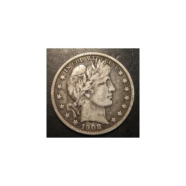 1908-O バーバー ハーフダラー銀貨 VF