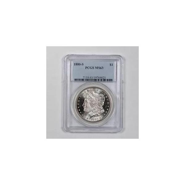 1880-S モーガン銀ドル- PCGS MS 63