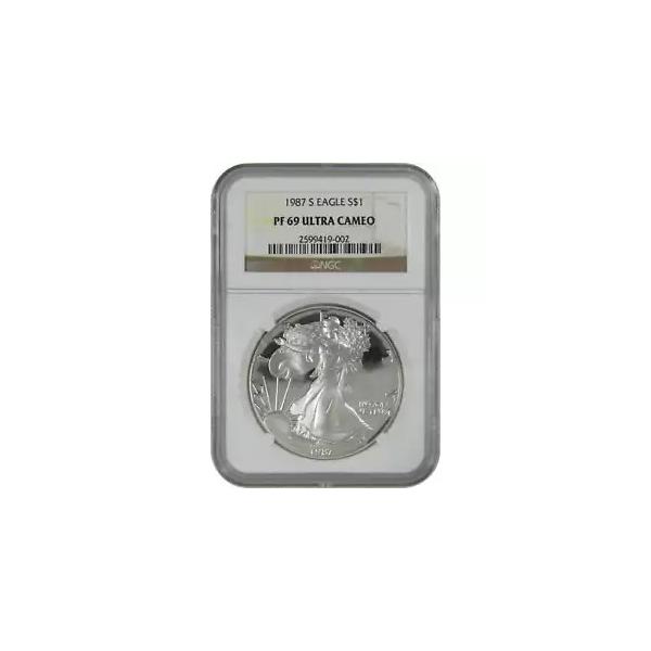 1987 S アメリカン イーグル $1 PF 69 UCAM NGC 1 オンス .999 シルバー SKU:CPC9510