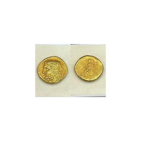 (7.45g)本物のギリシャのEPIRUS。ピュロス 19K 純金コイン レア!#P91