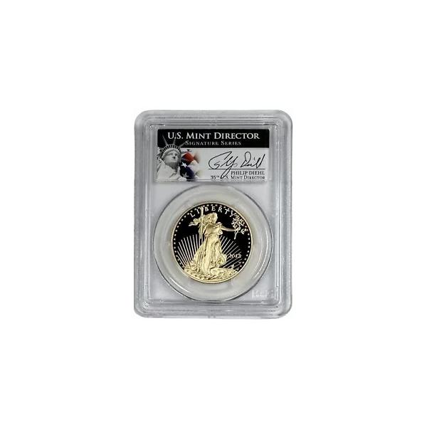 2013 W Diehl サイン入りプルーフ $50 ゴールド アメリカン イーグル 1 オンス コイン PCGS PR 70 DCAM