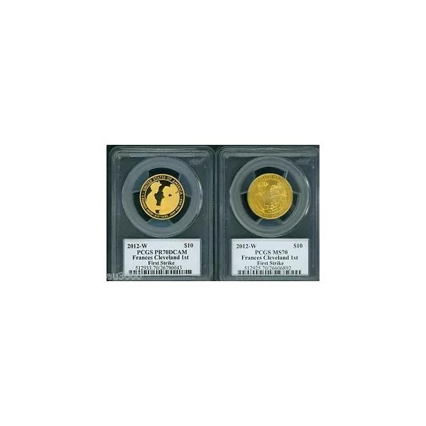 2012-W $10 ゴールド配偶者 フランス クリーブランド 1 PCGS PR70 PF70 MS70 2Coin FS メルカンティ