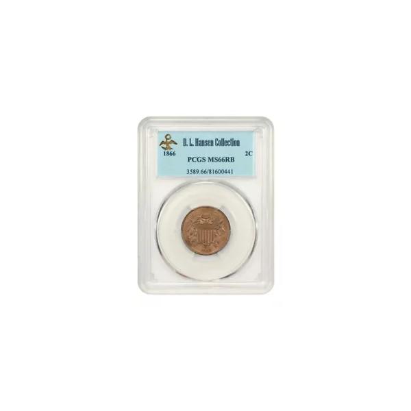 1866 2c PCGS MS66RB 例: D.L.ハンセン