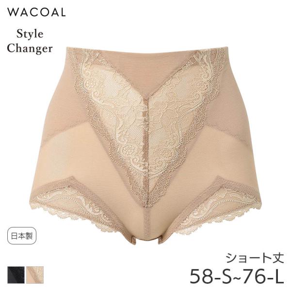 ■サイズ　58-S 64-M 70-M 76-L　(サイズ表参照)■主素材　ポリウレタン ナイロン ポリエステル■ウエスト/はきこみ/股上　ジャストウエスト(股上28cm前後) 股上深め■レングス/裾/足ぐり　ショート丈■素材のパワー/はき...