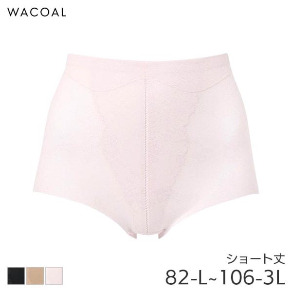 ■サイズ　82-L 90-LL 98-LL 106-3L(サイズ表参照)■主素材　ナイロン45％ ポリウレタン30％ 綿25％■ウエスト/はきこみ/股上　ジャストウエスト(股上28cm前後)■レングス/裾/足ぐり　ショート■素材のパワー/は...