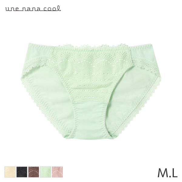 ■サイズ　M(ヒップ87〜95cm)　L(ヒップ92〜100cm)■主素材　ナイロン ポリウレタン■キーワード　スタンダードショーツ ノーマルショーツ フルバック フィット ソフト なめらか レース レーシィ JB0732 ウンナナクール ...