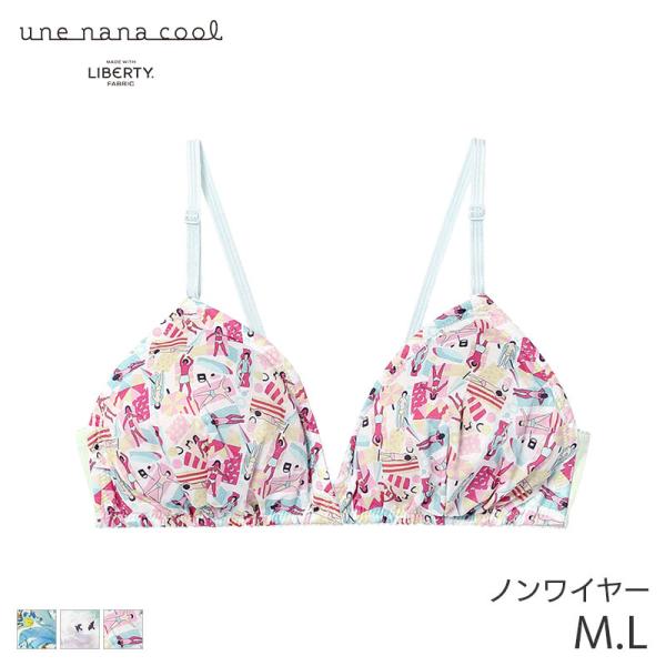 ■サイズ　M(トップバスト79〜87cm)　L(トップバスト86〜94cm)■主素材　綿 ポリウレタン■ホック　2段3列■ワイヤー　無■パッド　有■パッド受け　有■ストラップ　取替不可 取外し不可 長さ調整可■キーワード　ノンワイヤーブラジ...