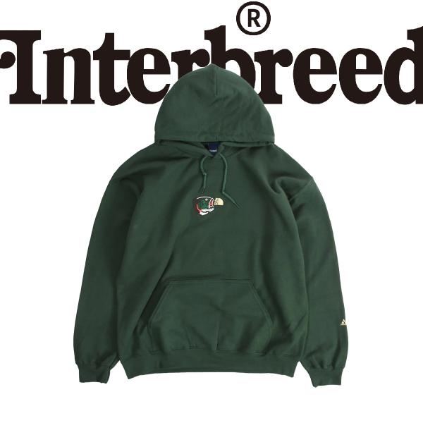 インターブリード パーカー INTERBREED Big Bite Hoodie (Forest Green)-Staff's Comment-インパクト有る刺繍が特徴の8oz プルオーバーパーカです。“Big Bite”のシリーズ名の通り...