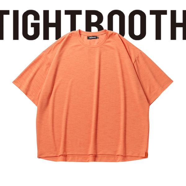 TIGHTBOOTH タイトブース Tシャツ TBPR TIGHT BOOTH Chidry S/S T-Shirt Orange-Staff's Comment-・軽やかさと清涼感ある肌触りで麻のような質感が特徴のジャージ素材のTシャツ。...