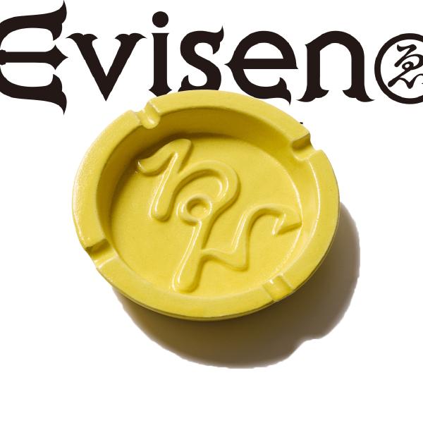 Evisen Skateboards 灰皿 エビセン スケートボード Wye Ashtray Yellow-Staff's Comment-ゑが浮き出る丸くてカワイイ陶器の灰皿に、やる気と元気が湧いてきそうなイエローが登場。-Size-Φ1...