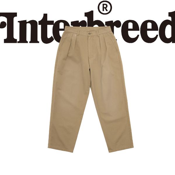 インターブリード パンツ INTERBREED Faded Two Tuck Khaki-Staff's Comment-自然なWASH感とシルエットに拘ったタックチノです。生地は通年履ける肉感のコットンチノ生地で、細かい織りのハリ感も特徴...