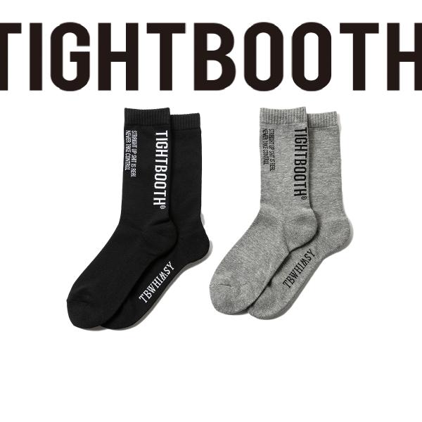 TIGHTBOOTH タイトブース ソックス TBPR TIGHTBOOTH Label Logo Socks 2Color-Staff's Comment-リブ編みで仕上げたフライトビーニー。フラップにはヌバック風パッチネームと飾り紐付き...