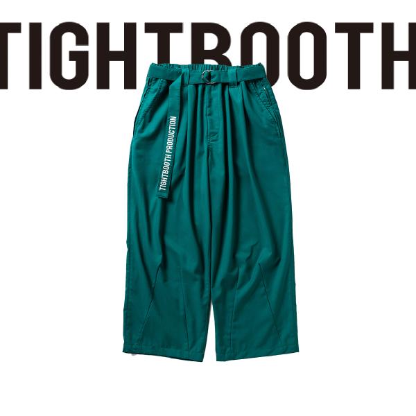 TIGHTBOOTH タイトブース パンツ TBPR TIGHT BOOTH Baggy Slacks Teal-Staff's Comment-定番のバギースラックス。滑らかな肌触り、落ち感と程よい光沢が特徴のTR生地。ベルトループも付い...