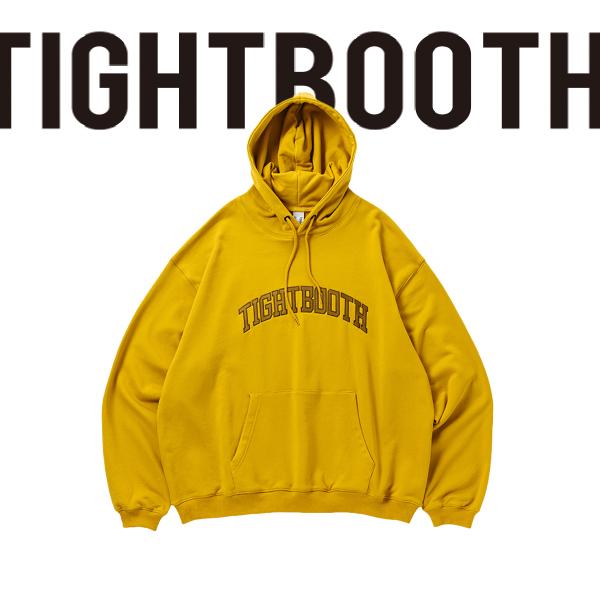 TIGHTBOOTH タイトブース パーカー TBPR TIGHT BOOTH  College Hoodie Mustard-Staff's Comment-・カレッジロゴをフロントに刺繍したスウェットフーディ。・10.5 ozの裏毛素材...