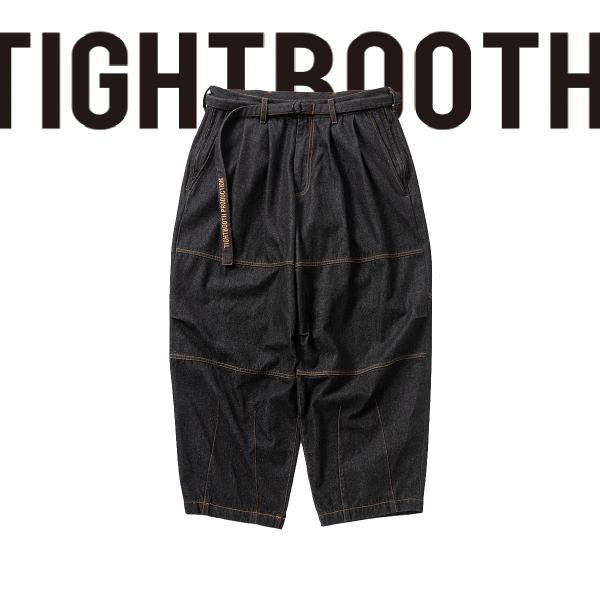 TIGHTBOOTH タイトブース パンツ TBPR TIGHT BOOTH Denim Balloon Pants Black-Staff's Comment-・定番のバルーンパンツに切り替えデザインを施したデニムパンツ。・裾を狭め、膝に...