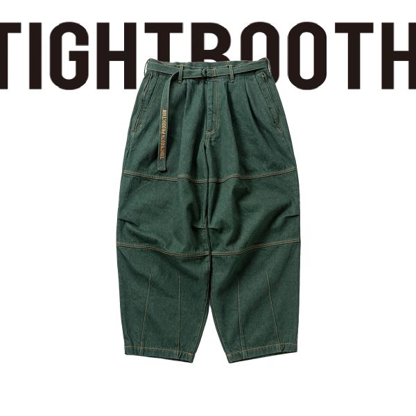 TIGHTBOOTH タイトブース パンツ TBPR TIGHT BOOTH Denim Balloon Pants Dark Green-Staff's Comment-・定番のバルーンパンツに切り替えデザインを施したデニムパンツ。・裾を...