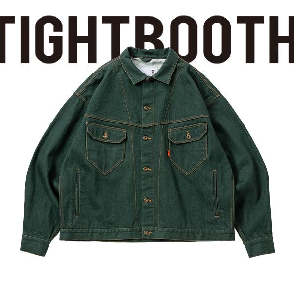 TIGHTBOOTH タイトブース ジャケット TBPR TIGHT BOOTH Denim Jacket Dark Green-Staff's Comment-・ボックスシルエットのワイドデニムジャケット。・生地は12ozデニムを使用。・...