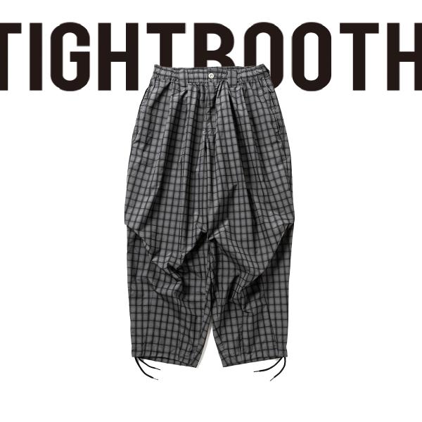 TIGHTBOOTH タイトブース パンツ TBPR TIGHT BOOTH Plaid Light Balloon Pants Black-Staff's Comment-チェック柄のバルーンパンツ。柄に立体感のあるポリエステル生地を使用...