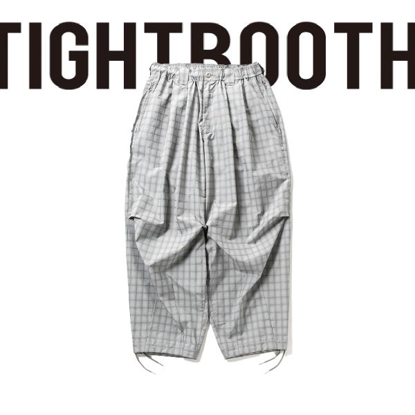 TIGHTBOOTH タイトブース パンツ TBPR TIGHT BOOTH Plaid Light Balloon Pants Grey-Staff's Comment-チェック柄のバルーンパンツ。柄に立体感のあるポリエステル生地を使用し...