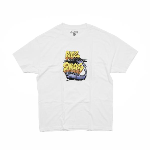 QUARTER クォータースナックス NY NEW YORK ニューヨーク sk8 スケート スケボー tシャツ Train Tee (White)■Staff's CommentRat RatzとのコラボT-Shirtです。フロントにはR...