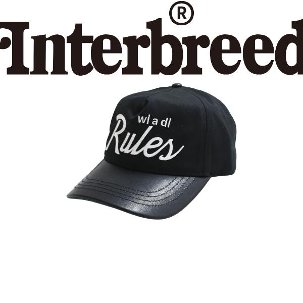 インターブリード キャップ INTERBREED We Rules Switching Snapback Black-Staff's Comment-レザーとコットンの切り替えが特徴の5パネルCapです。着用時の綺麗なフォルムや適度な深さが...