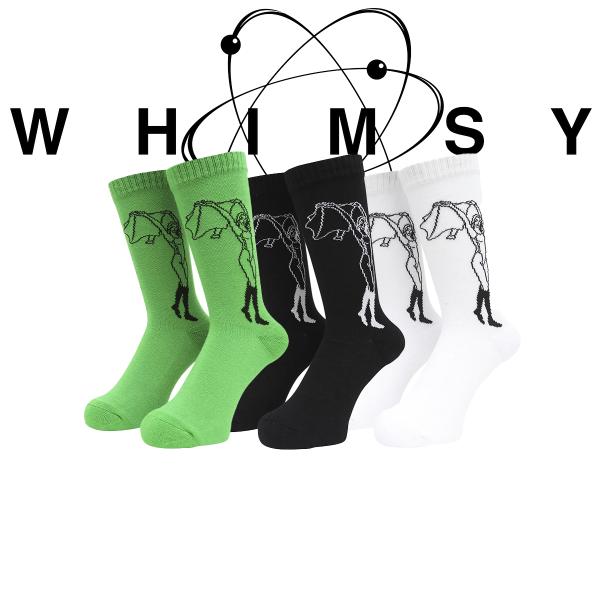 Whimsy Socks ウィムジーソックス Olivia Socks 3Color■Staff's Comment　イギリス出身の人気モデル。ん？夜の方も特筆する事がない？ん~まぁ、、、ただのモデル。Graphic by Y9-Whims...