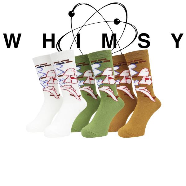 Whimsy Socks ウィムジーソックス Stang Socks 3Color■Staff's Comment　WHIMSY創生期にリリースしたSTANG SOCKSが復刻！大阪の街を語る上では欠かせないSTANGによるデザイン。Gra...