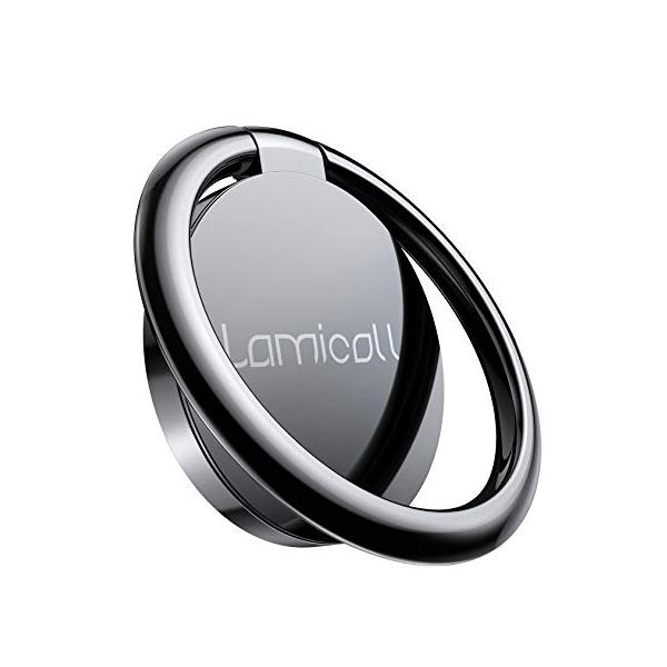 【迅速・丁寧】送料無料でお届けします。Lomicall スマホリング 4mm 薄い 180度 360度回転式 ：携帯電話 リングホルダー, 携帯リング 指輪型 薄 ホールドリングスタンド, フィンガーリング, 薄型 アイホン 指リング, 落...