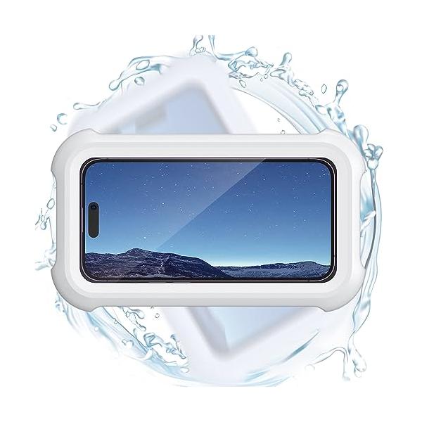 【迅速・丁寧】送料無料でお届けします。【貼り付けシール3枚付き 伸縮式】お風呂 スマホ 防水 ケース 壁 卓上 Lamicall : 強力粘着 スマホスタンド 360度 回転 壁掛け 風呂 ぼうすい カバー ホルダー すまほ アイフォン ア...