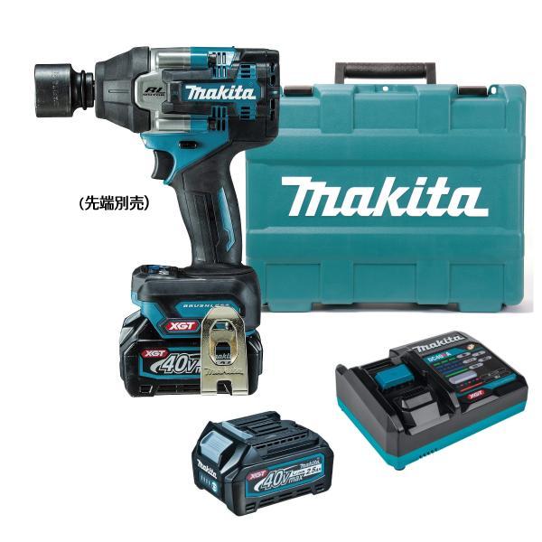 ※先端のソケットは別売りです。【商品内容】TW007本体BL4025バッテリー×2個DC40RA充電器×1台ケース【商品詳細】40Vmaxモデル、小型＆パワフルなミドルクラス。ハイパワーブラシレスモータ搭載。マキタ18V機と比較して、締付け...