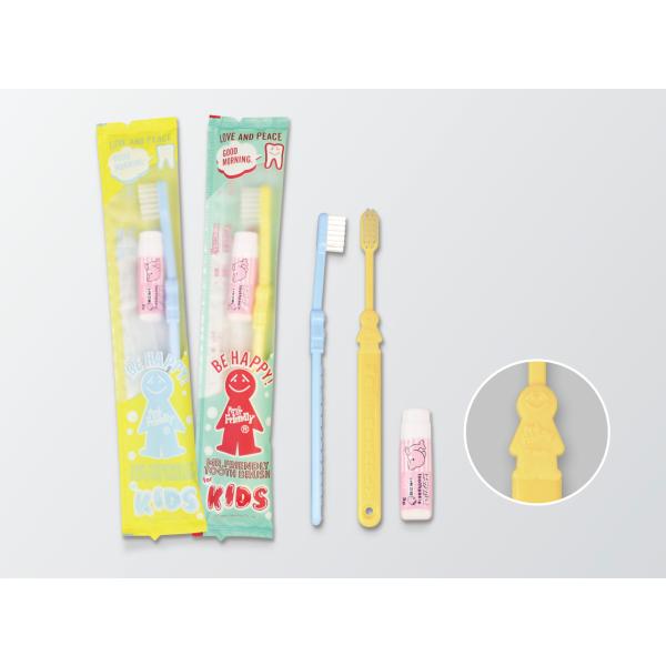 ハンドルカラー：イエロー、ブルー(30本単色となります)チューブ：イチゴ味　3.0ｇ
