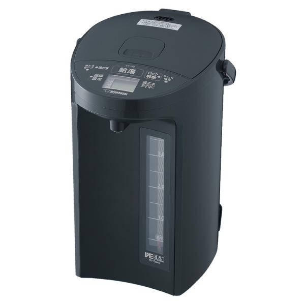 たっぷりのお湯が早く沸く905W「スピード沸とう」。■湯沸かし時間、消費電力量、蒸気を抑える「沸とうセーブ」（選択式）90℃・80℃・70℃保温設定時に選択可能■2時間操作しないと保温ヒーターを自動オフ「省エネモード」（選択式）98℃・90...