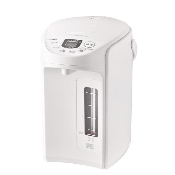 ■たっぷり沸かしてまほうびんで保温「節電VE保温」VEは、Vacuum（真空）+Electric(電気)の略称です。節電VE保温は電気保温に高真空2重瓶での保温も併用した経済的な保温方式。高真空2重瓶（VEまほうびん構造・ステンレス製）の容...