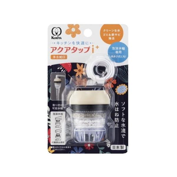 商品名 クリタック アクアタップi+ 1個 内容量 1個 商品詳細 ・取り付け可能水栓： 外ネジ式泡沫水栓(ネジ部外径22mmネジ山ピッチ1.25)、内ネジ式泡沫水栓(ネジ部外径24mmネジ山ピッチ1.0) ・使用可能温度： 45℃以下 ・...