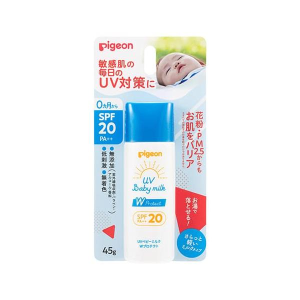 商品名 ピジョン UVベビーミルク Wプロテクト SPF20 45g 内容量 45g 区分 化粧品 製造国・原産国 日本 発売元・販売元 ピジョン JANコード 4902508084673※キャンセル・変更・返品交換不可