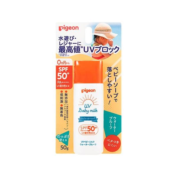 商品名 ピジョン ピジョンUVベビーミルク ウォータープルーフ SPF50+ PA++++ 50g 内容量 50g 成分 ジメチコン、酸化亜鉛、水、イソノナン酸イソトリデシル、ポリメチルシルセスキオキサン、グリセリン、プロパンジオール、酸化...