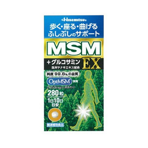 商品名 久光製薬 Hisamitsu MSM EX 280粒 内容量 280粒 原材料 メチルサルフォニルメタン(アメリカ製造)、還元麦芽糖水飴、ヤナギエキス、 マルトデキストリン/グルコサミン( かに由来)、結晶セルロース、 ステアリン酸...