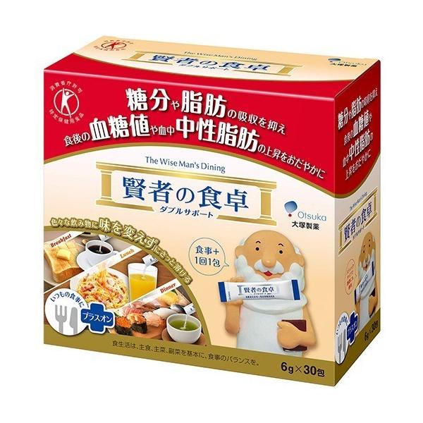 ★期間限定★最大12%OFF!!《大塚製薬》「賢者の食卓5g*30包」は、血糖値が気になる方に適した、糖の吸収を緩やかにする特定保健用食品です。難消化性デキストリンにより、食後の血糖値の上昇をゆるやかにします。ホットでもアイスでもさっと溶け...