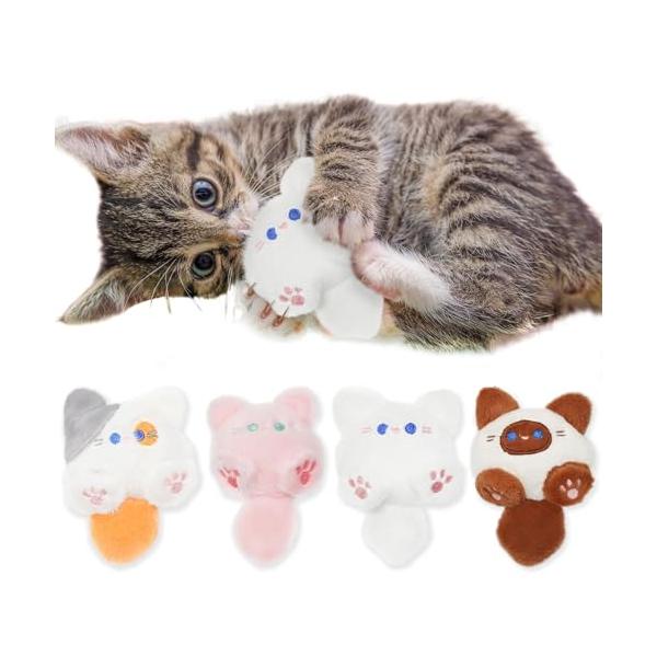 粉、白、灰/-/pet box・この商品の猫用おもちゃは一つ一つが売り手の手縫いで、市販の優れた猫用マタタビを厳選して使用しています。世界中のすべての猫ちゃんにより良いものを届けたいという思いで作りました。猫のおもちゃのかわいいデザイン：4...