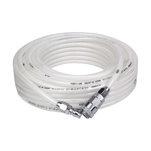 ホース内径:7mmクリアホワイト/ホース長:20m/EUH-20W・Color:クリアホワイトSize:ホース長:20mStyle:ホース内径:7mm・パッケージ個数:1・用途:ワンタッチカプラ付のエアーウレタンホース・サイズ:内径7.0m...