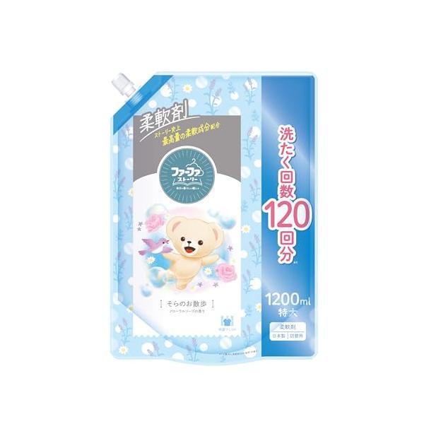 1200ml白/-/4902135671574・Style:1200ml・パッケージ個数:1・安心感をもたらしてくれる、フローラルソープの香りの柔軟剤。