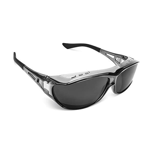 モダン・グレー 1個 ・・Color:グレー・【偏光レンズ サングラス】：高品質な偏光レンズを採用し、眩しさを効果的にカット、反射したギラつくも遮断でき、クリアな視界をキープする優れた偏光オーバーサングラスです。・【UVカットサングラス】：...