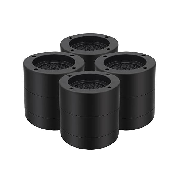 ブラック/5.8cm/WP010-BLA-2・Size:5.8cm・パッケージ個数:4・三段式設計上段と中段はPP(ポリプロピレン)素材で、頑丈的で耐久性が抜群です。おニーズに応じて、中段を取り外して二段式のかさ上げ台としても使えます。下段...