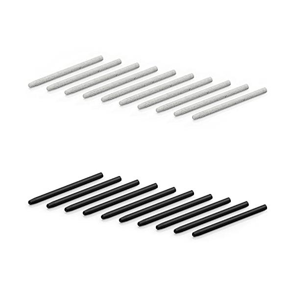 ブラック/グレー/POM+フェルト(10本+10本入り)/ACTPH6A-F・Size:POM+フェルト(10本+10本入り)Color:ブラック/グレー・パッケージ個数:1・標準のペン先の寸法：L 27mm（1.06インチ）x D 1.7...