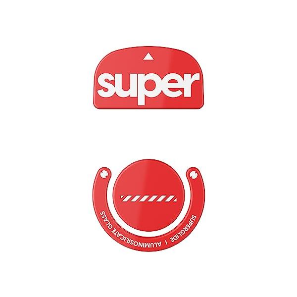 Logicoolレッド/Gpro X Superlight/LGSSGR2・Color:レッドSize:Gpro X SuperlightStyle:Logicool・パッケージ個数:1・超高耐久 - 擦り減らない強化ガラスの表面は、ほぼ永...