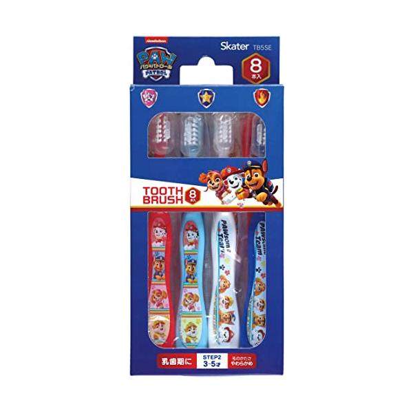 8本セットパウパトロール/14cm/TB5SE-A・Color:パウパトロール・パッケージ個数:1・サイズ:長さ14cm・素材・材質:柄＝ポリプロピレン、毛＝ナイロン・セット内容:8本セット・毛の硬さ:やわらかめ対応年齢:3〜5才の乳歯期・...