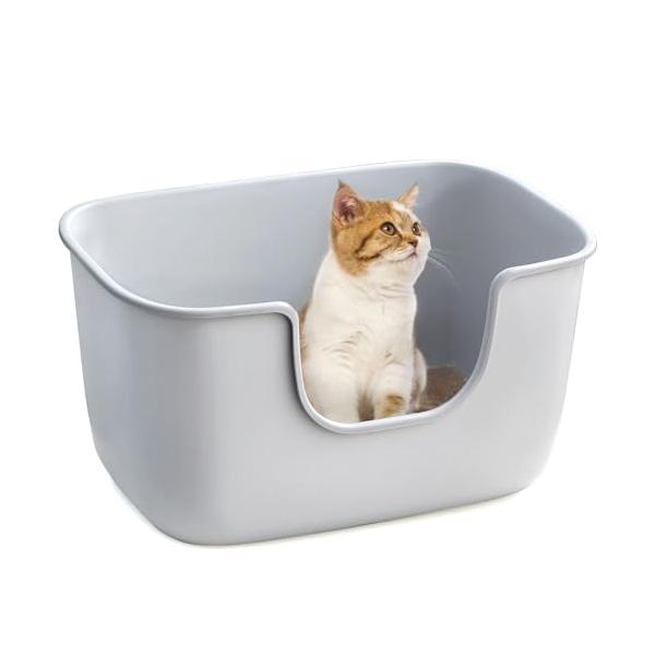 シンプルグレー/56.5×37.5×30cm/NEW-MMSP・Size:56.5×37.5×30cmColor:グレー・太めの猫でもゆったり使用できる大型猫トイレです。サイズ(約)：幅56.5×奥37.5×高30cm 猫が出入りしやすいオ...