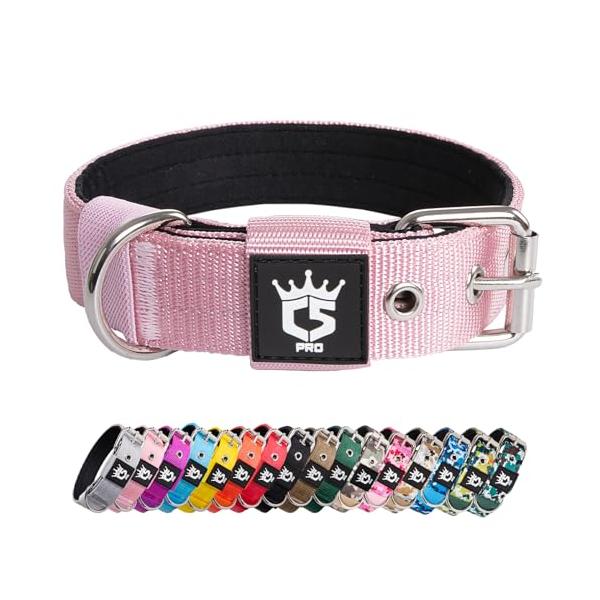 ピンク/Sの首回りサイズ（調節可能 32-40 cm）/TS1001-PNK-S・Size:Sの首回りサイズ（調節可能 32-40 cm）Color:ピンク・丈夫で快適な素材:高耐久性のナイロン素材と内側の柔らかいパッドを採用し、犬の肌に擦...