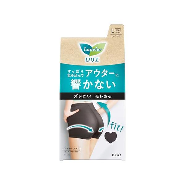 ラインレスタイプブラック/L/なし・PatternName:ラインレスタイプ L・パッケージ個数:1・ズレ防止設計の超安心フィットサニタリーショーツ・ブラント名:ロリエ・メーカー名: 花王・原産国名: 日本・商品の重量: 60g